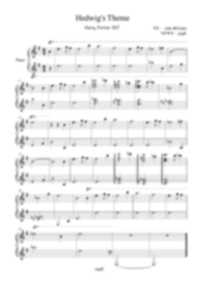 楽譜 > ハリーポッター OST - Hedwig's Theme by JayM